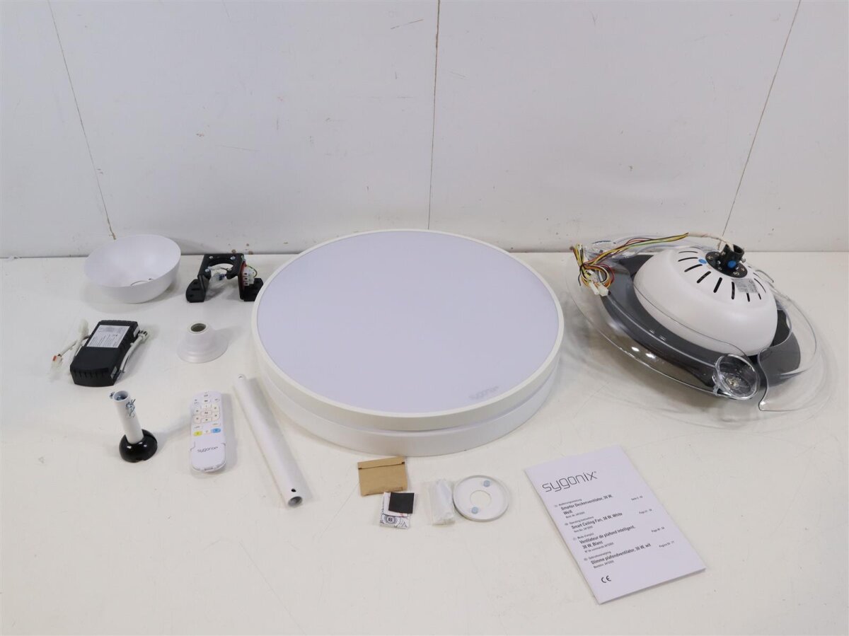 Sygonix Deckenventilator Ventilator Luftzug Ø x H 480 x 400 mm 36W Sm ...